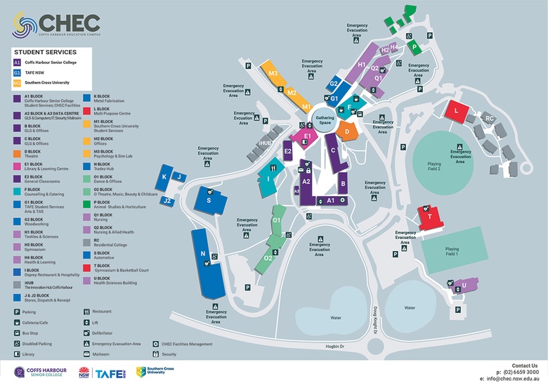Coffs Harbour campus map - Southern Cross University